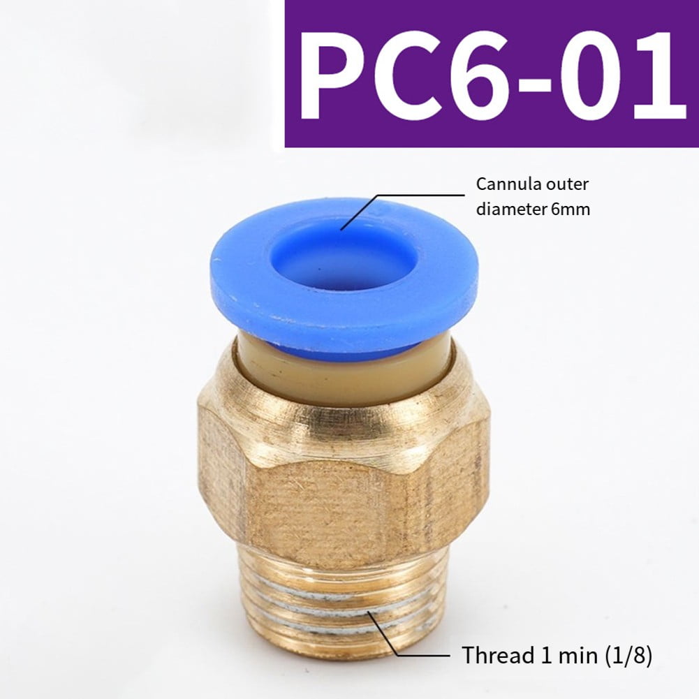 GLFS 10pcs 4mm-16mm Copper Pneumatic Air Connector Adapter M5 1/8" 1/4 ...