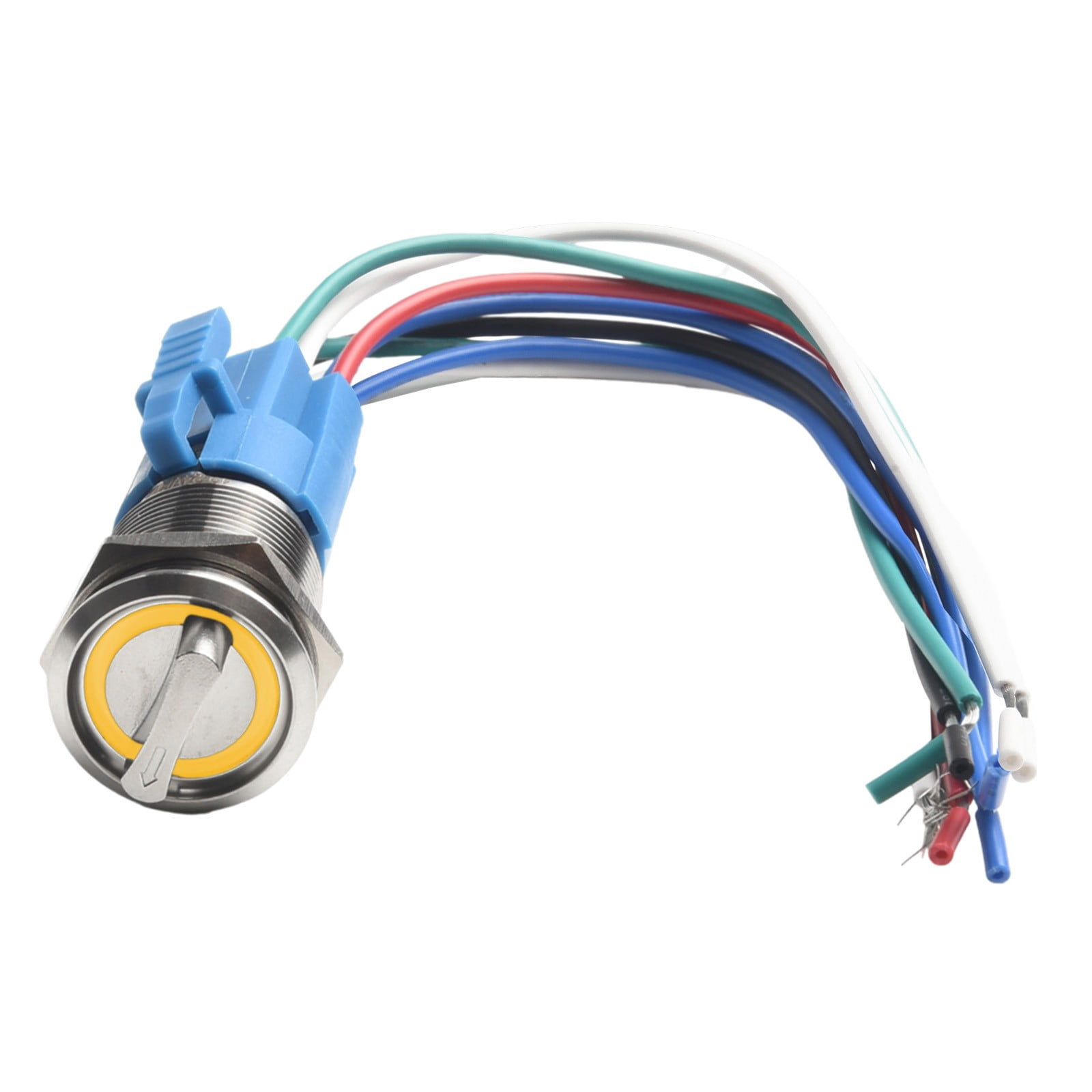 GLFS 19mm Selector Rotary Switch Latching 3 Positions 2NO 2NC 12-24V ...