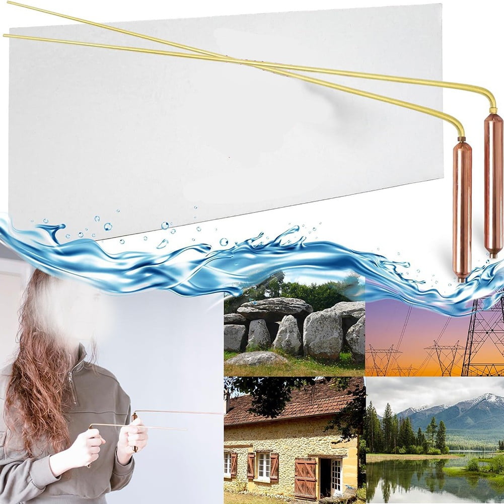 GLFS 2Pcs Copper Divining Dowsing Rods Metal Detector For Water ...