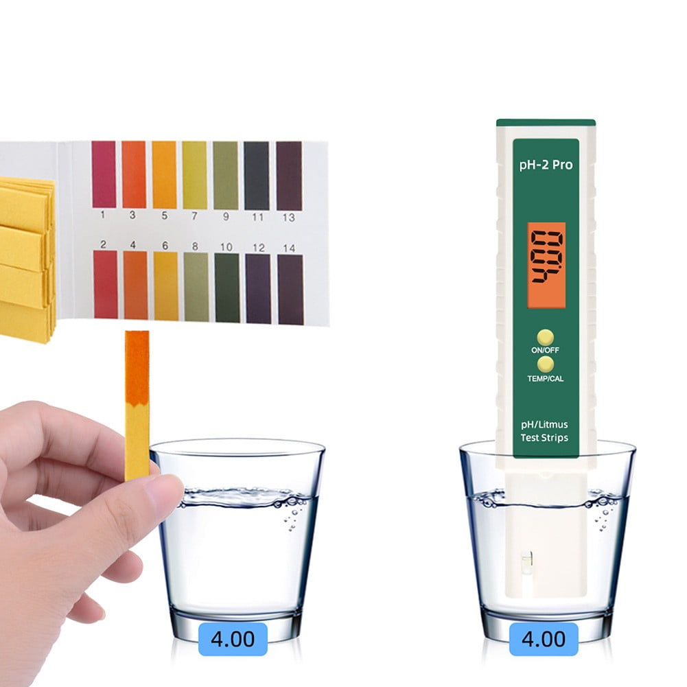 GLFS High Precision pH Meter with Temperature Compensation & Test Paper ...