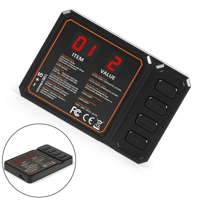 Glfs Rc Esc Programming Card Digital Programmer For 10 Rc Car Brushless Esc 45a60a