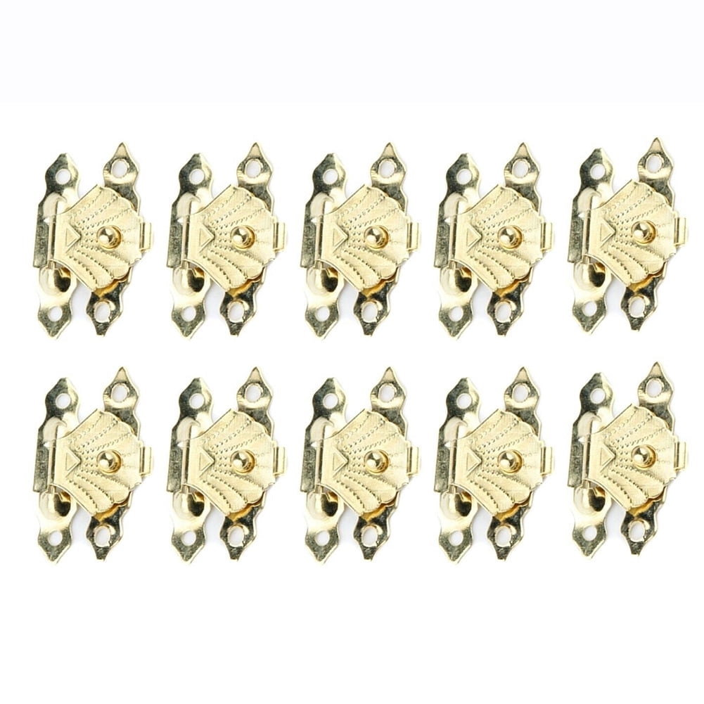 GLFSIL 10 Pcs Antique Bronze Iron Jewelry Box Padlock Hasps Latch Clasp ...