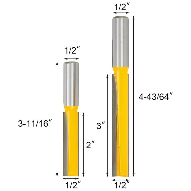 GLFSIL 12mm 1/2 Inch Long Rod Cleaning Bottom Router Bit Milling Cutter ...