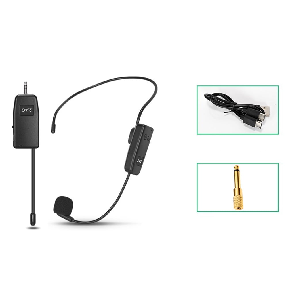 GLFSIL 2.4G Wireless Microphone Headset Mic System For Voice Teaching ...