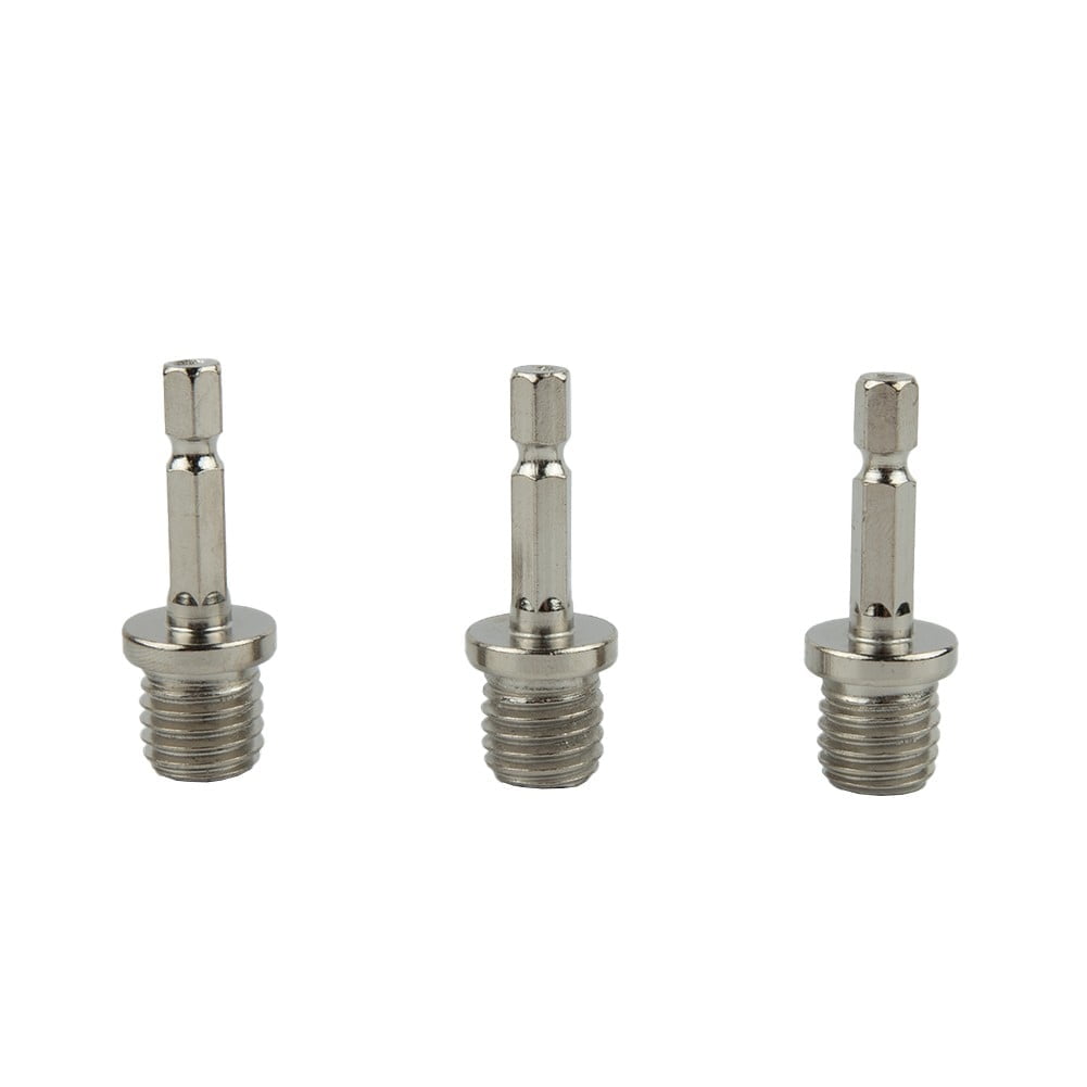 GLFSIL 3pc 1/4 Hexagon Connecting Rod Adapter Drill Chuck M14 Polishing ...