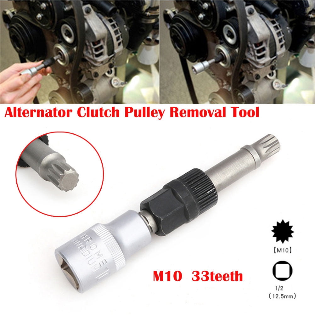 GLFSIL Alternator Pulley Socket Bit With 33T Tool Alternator Clutch ...