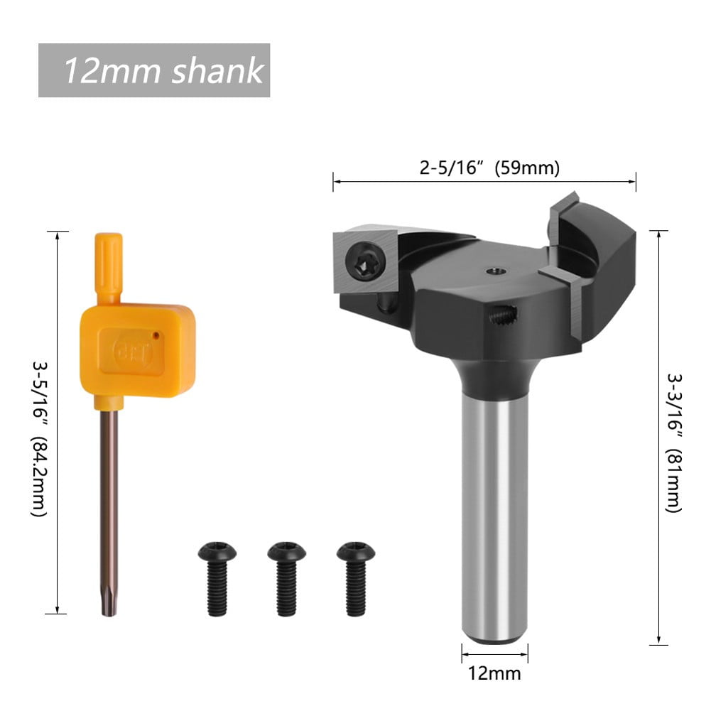 GLFSIL CNC Cemented Carbide Milling Cutter 3 Flute Wood Planer Bit ...