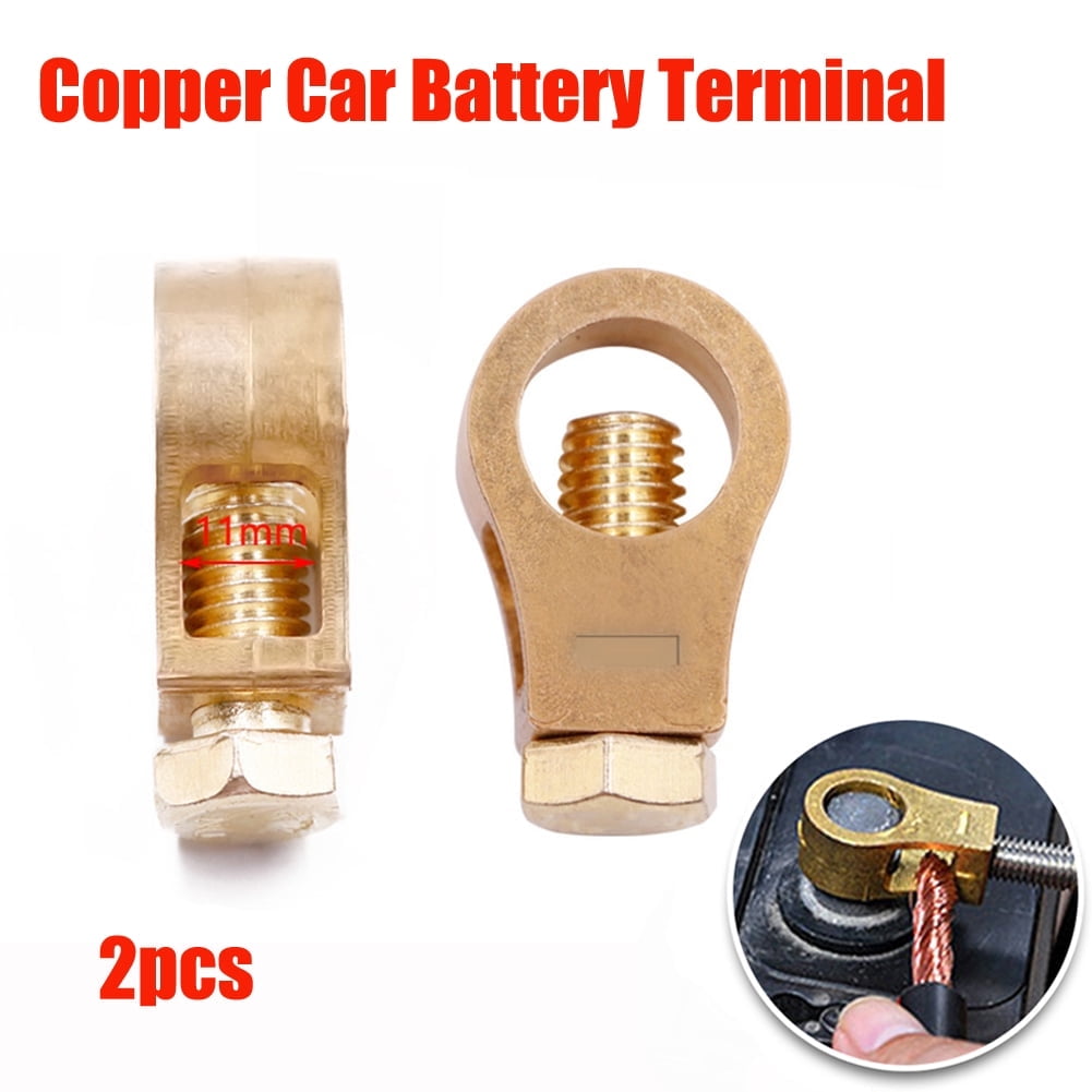 GLFSIL Copper Car Battery Terminal Wire Cable Clamp Top Post Terminal ...