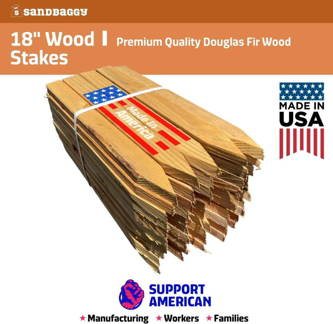 GLGF 18" Wooden Grading Stakes - Heavy Duty Stakes for Construction ...