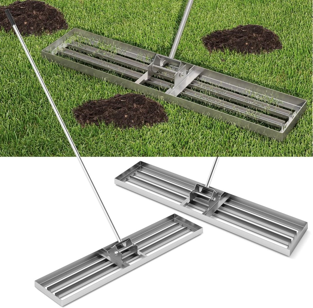 GLGF Lawn Leveling Rake, Heavy Duty Lawn Level Tool for Soil w/67 ...