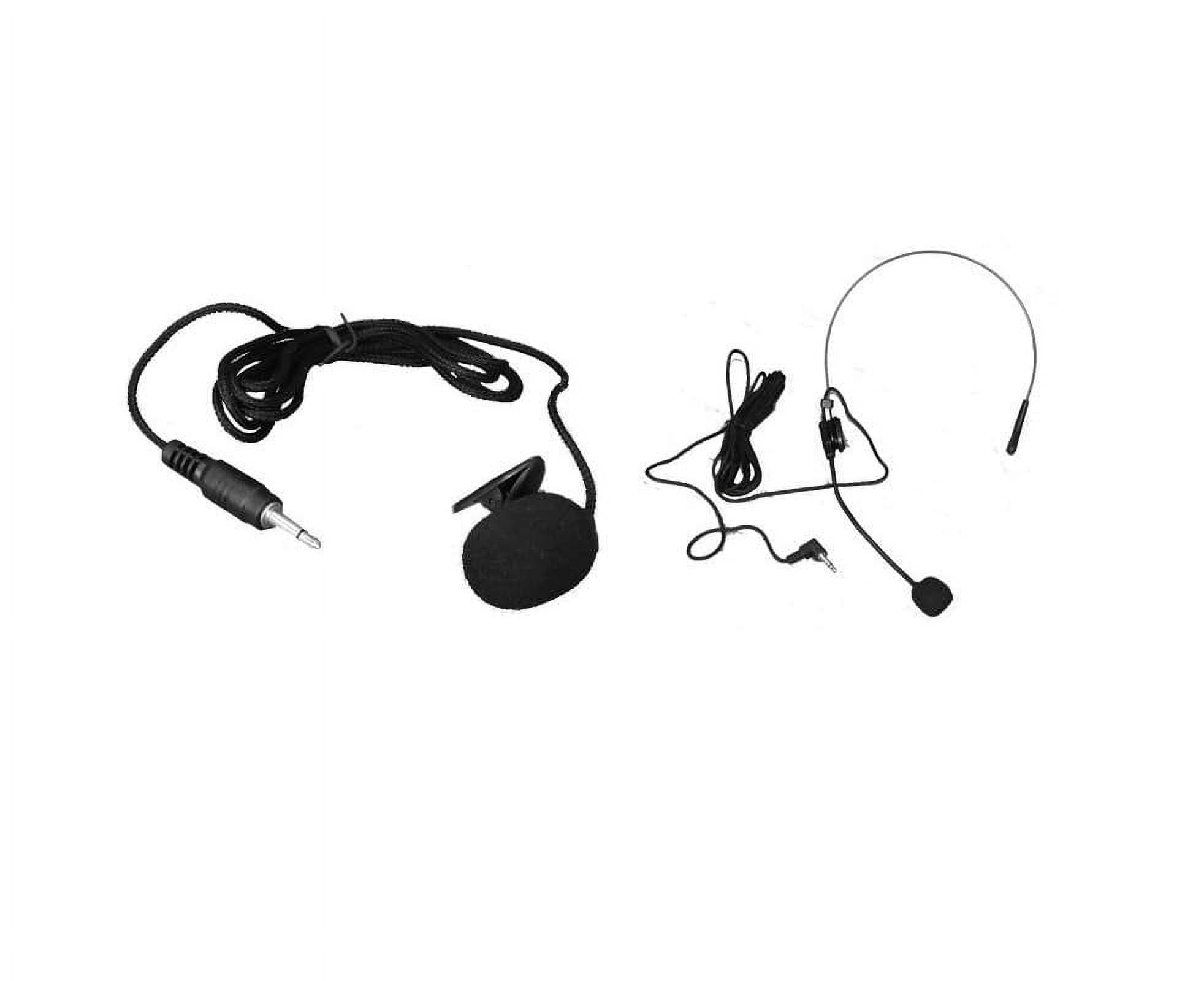 GLI PRO LVM-100 Lavalier Lapel Microphone with Headset Microphone Combo ...
