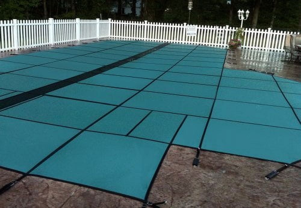 GLI Secur & Clean 16' x 32' Rectangular Green Solid Winter Safety Cover ...