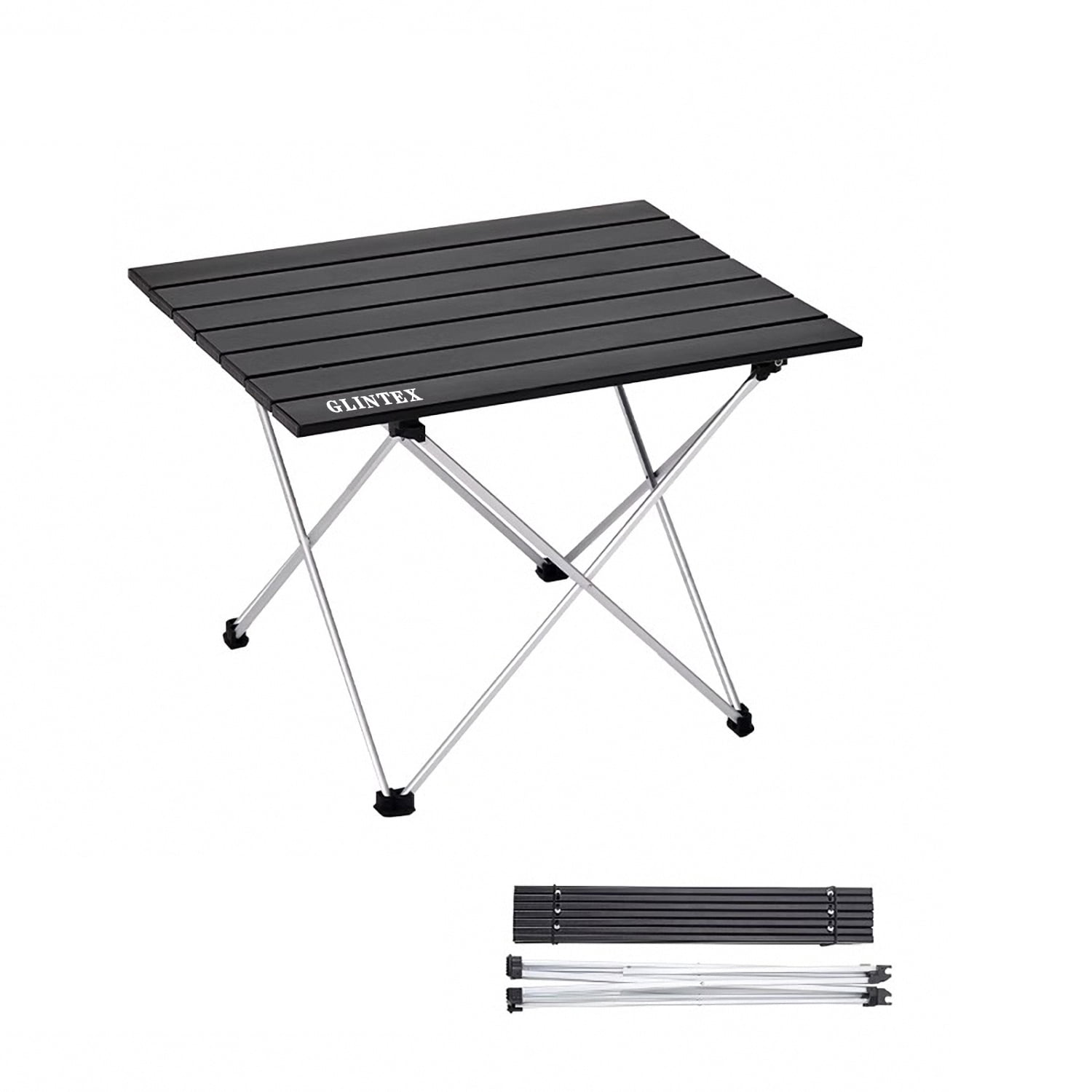 GLINTEX Outdoor Folding Table, Portable Aluminum Alloy Camping Table ...