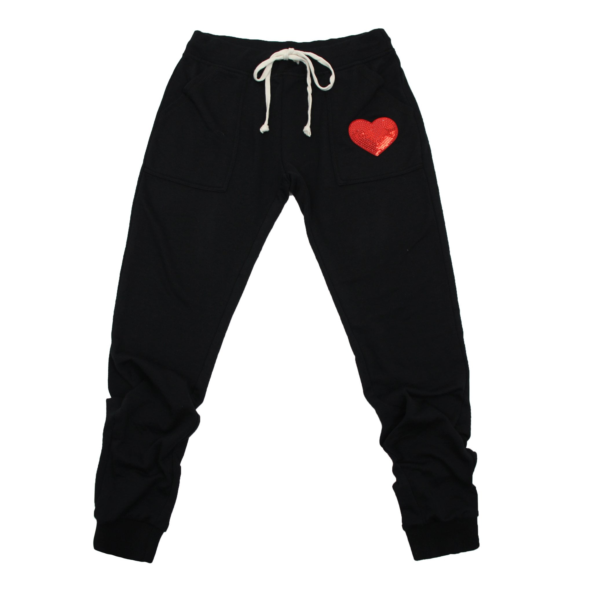 GLITTER AND LACE SEQUIN HEART EVERYDAY MOM JOGGERS - Walmart.com