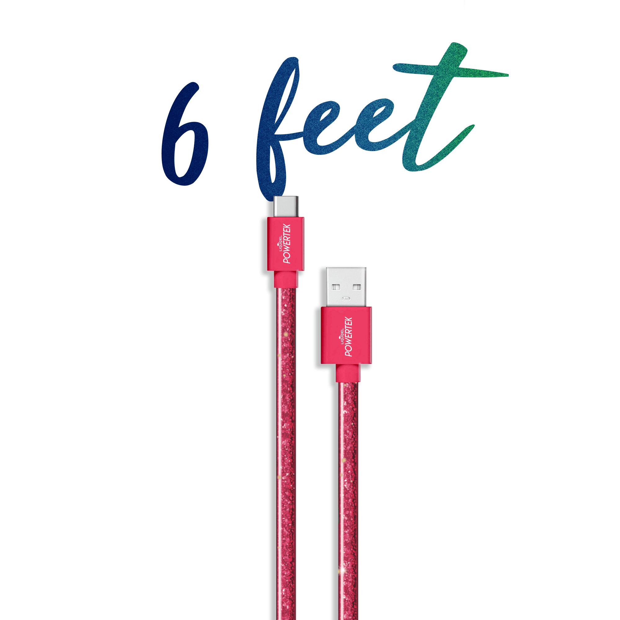 GLITTER USB-C CABLE MAGENTA - Walmart Business Supplies