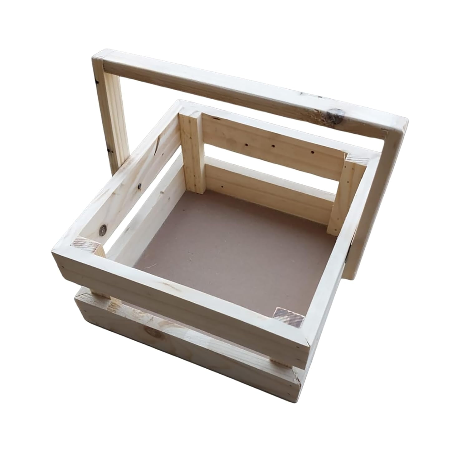 GLITZ Soild Wood Gift Basket Hamper with Flexible Handle Ideal for ...