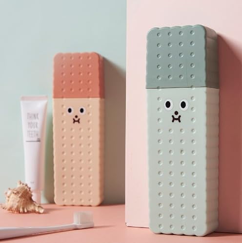 GLIVE LABEL Travel Toothbrush Toothpaste Case Toothbrush Travel Holder ...