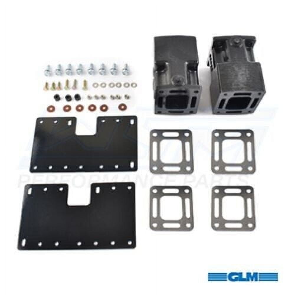 GLM PRODUCTS EXHAUST MANIFOLD SPACER MERCRUISER V6 - V8 6'' KIT - 50610 ...