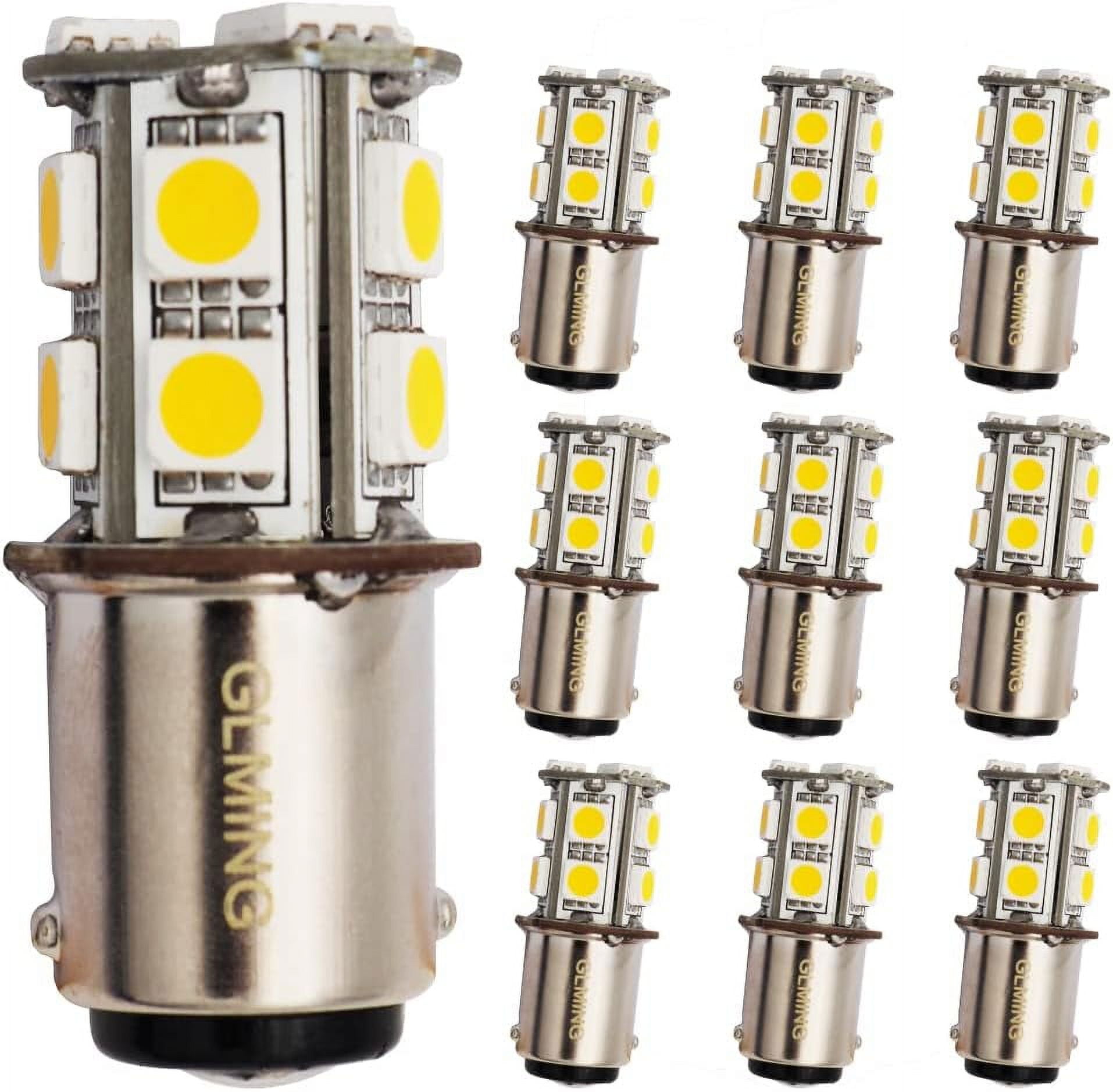 GLMING Ba15d 1076 1142 1004 Car LED Bulb 13-5050SMD AC/DC 12V-24V Warm ...