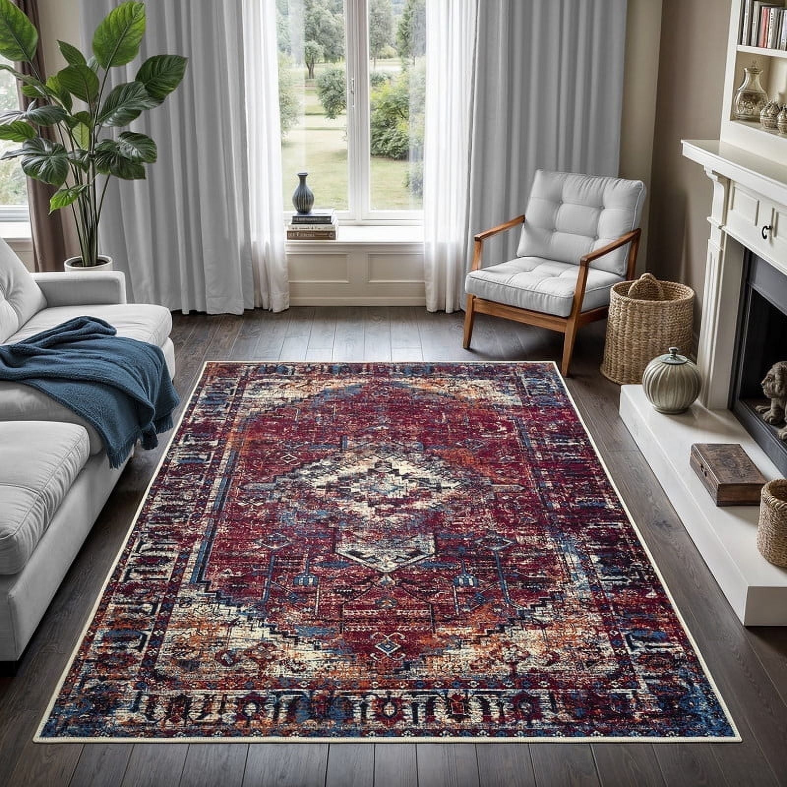 GLN Rugs Narman - Indoor, Machine Washable Area Rug 8'x10' Turkish ...