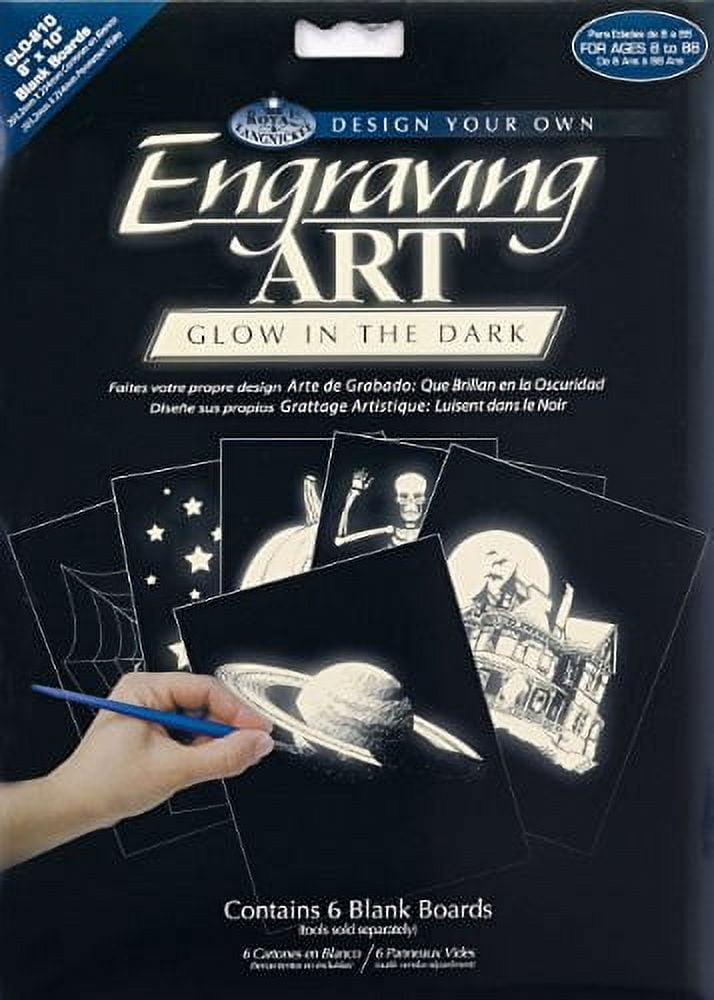 GLO Series | Engraving Art™ 6pc Glow in the Dark Foil Blank Boards ...