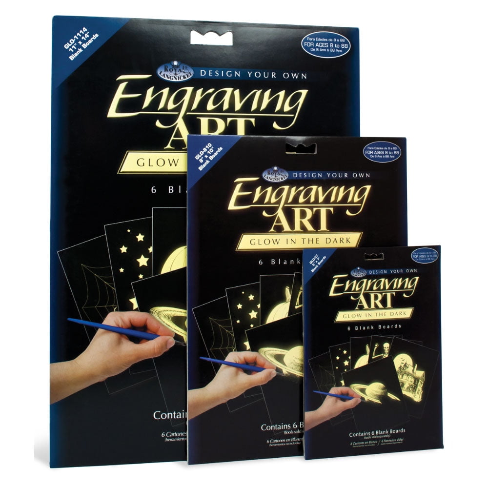 GLO Series | Engraving Art™ 6pc Glow in the Dark Foil Blank Boards ...