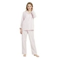 GLOBAL Womens Flannel Cotton Pajama Set Long PJs Flannel Loungewear Sleepwear,Size S-3XL ...