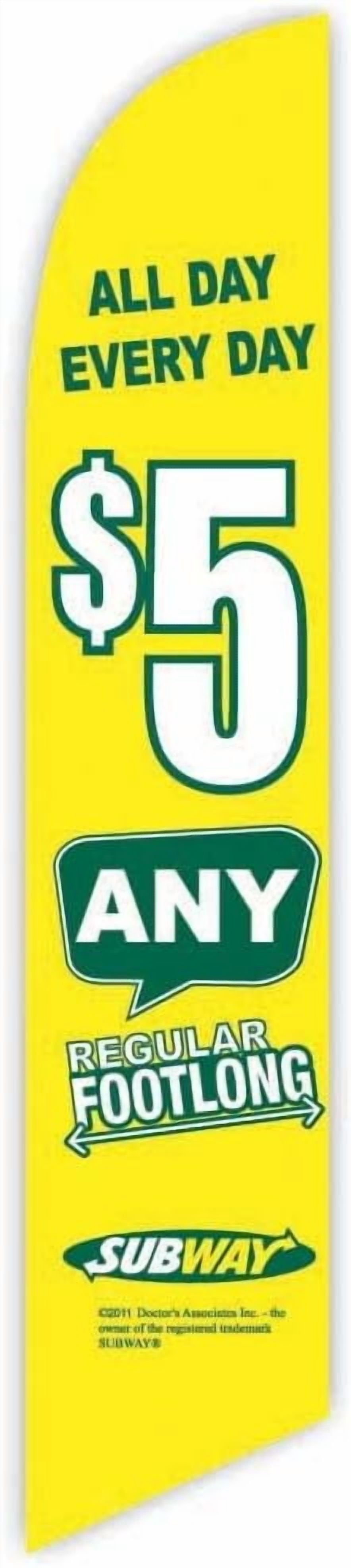 GLOBAL ADVERTISING Subway Flag Eye Catching Banner Sign for Business ...