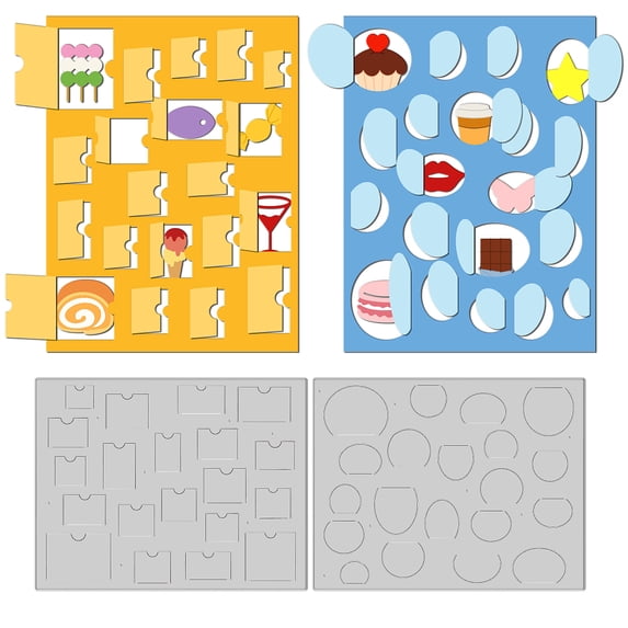 GLOBALAND 3D Peek-A-Boo Doors Cut Dies and Windows Cut Dies Like Fun ...