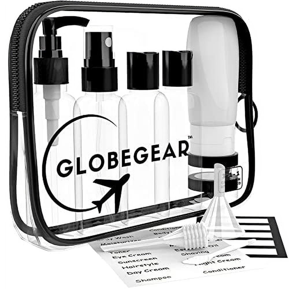 GLOBEGEAR Travel Bottles & Travel Size Containers for Toiletries with ...