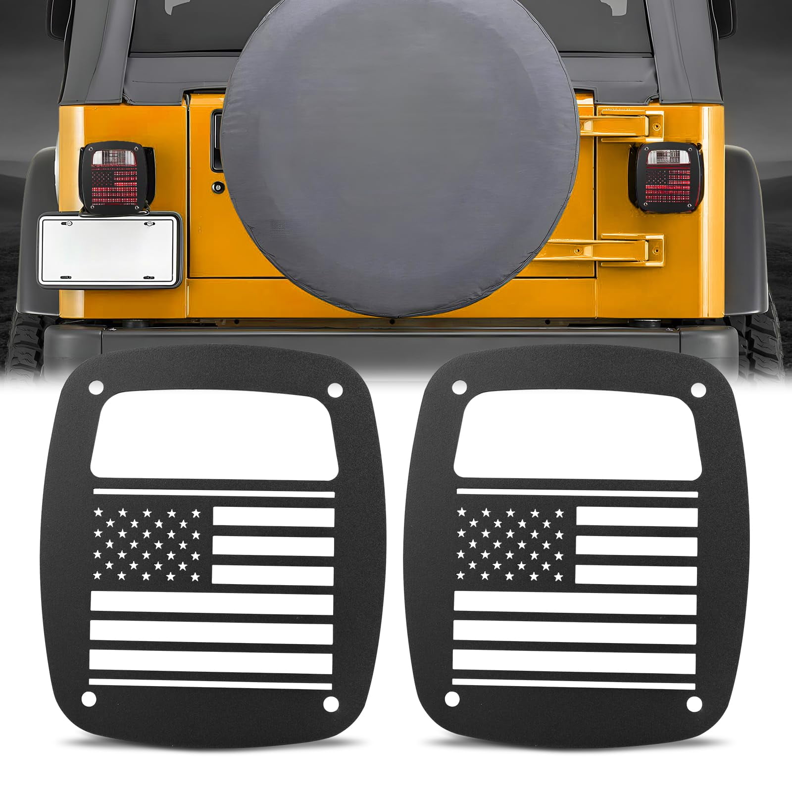 GLOBLED Tail Light Guards Covers Fit for Jeep Wrangler TJ YJ 1987-2006 ...