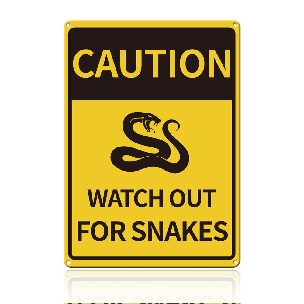 GLOBLELAND CAUTION WATCH OUT FOR SNAKES Sign for Indoor or Outdoor Use ...