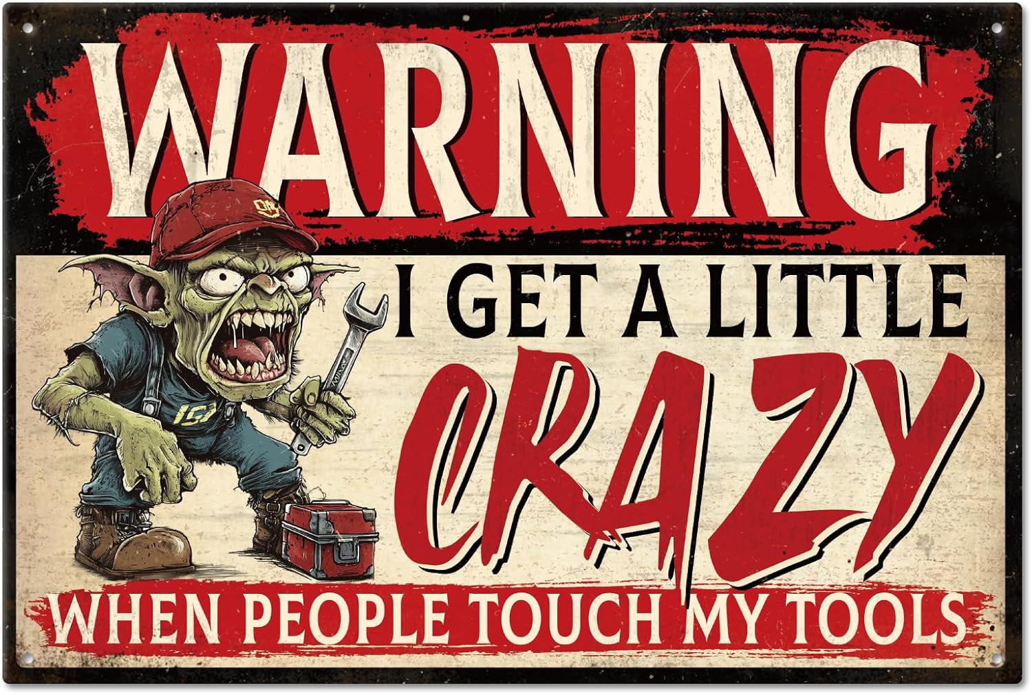 GLOBLELAND Warning Metal Tin Sign 8x12in "No Trespassing" Vintage ...