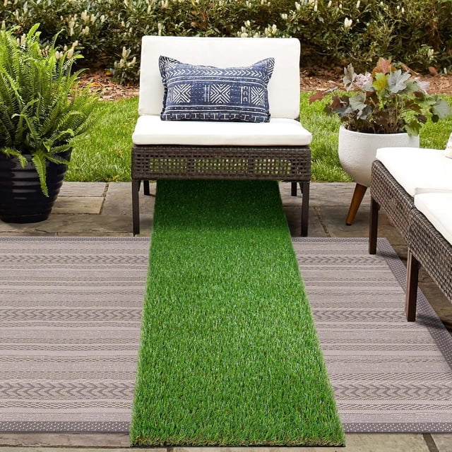 GLOBREEN 2X6 FT Artificial Turf Grass ATT1Runner Rug for Dogs, Thick ...