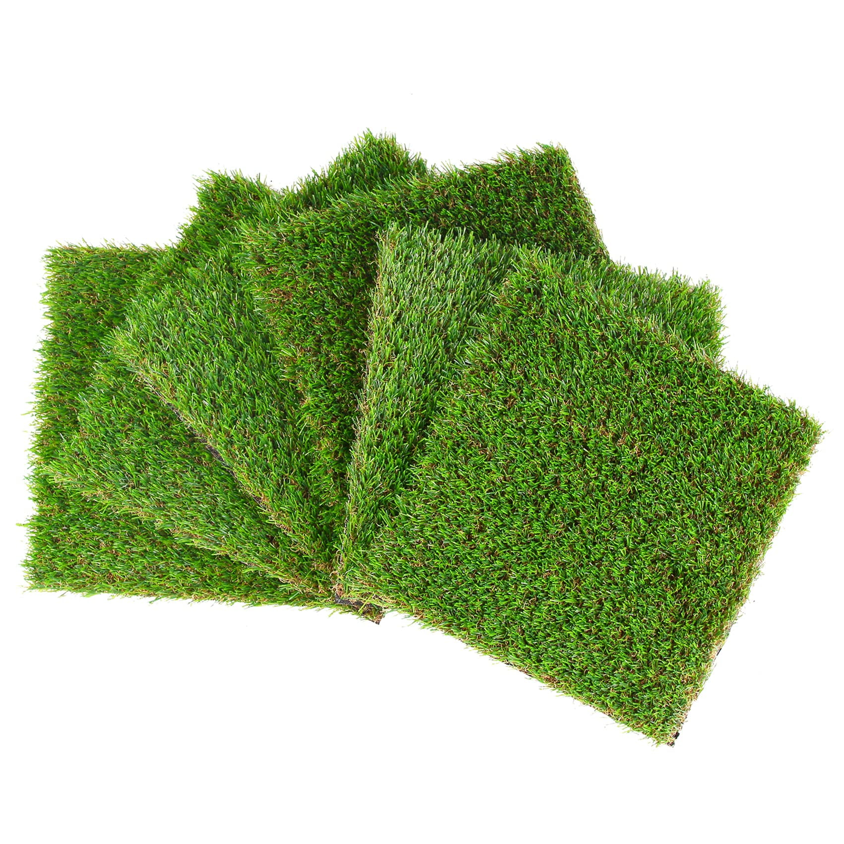 GLOBREEN Artificial Grass Squares Placemats Table Centerpiece Decor ...
