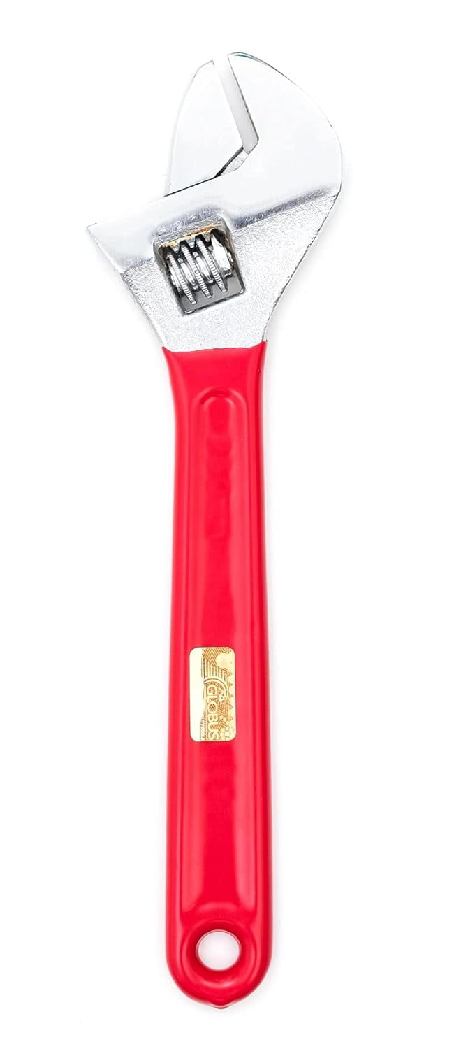 GLOBUS Forged Adjustable Steel Wrench 8 inches Chrome finish WITH SOFT ...