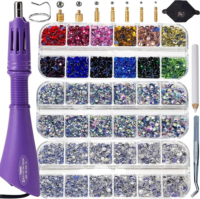 GLOCTO bedazzler kit with Rhinestones hot fix applicator Tool with ...