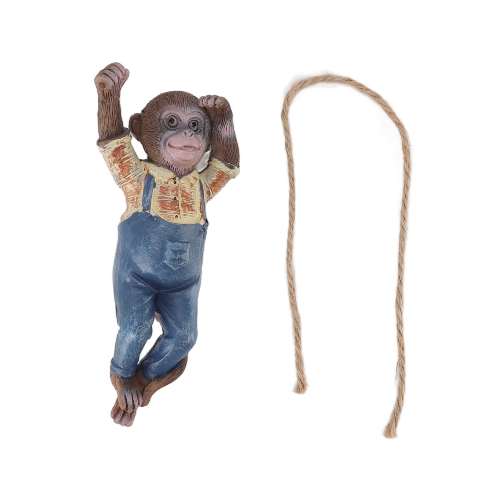 GLOGLOW Outdoor Animal Figurines IFF17 Sculpture, Swinging Monkey ...