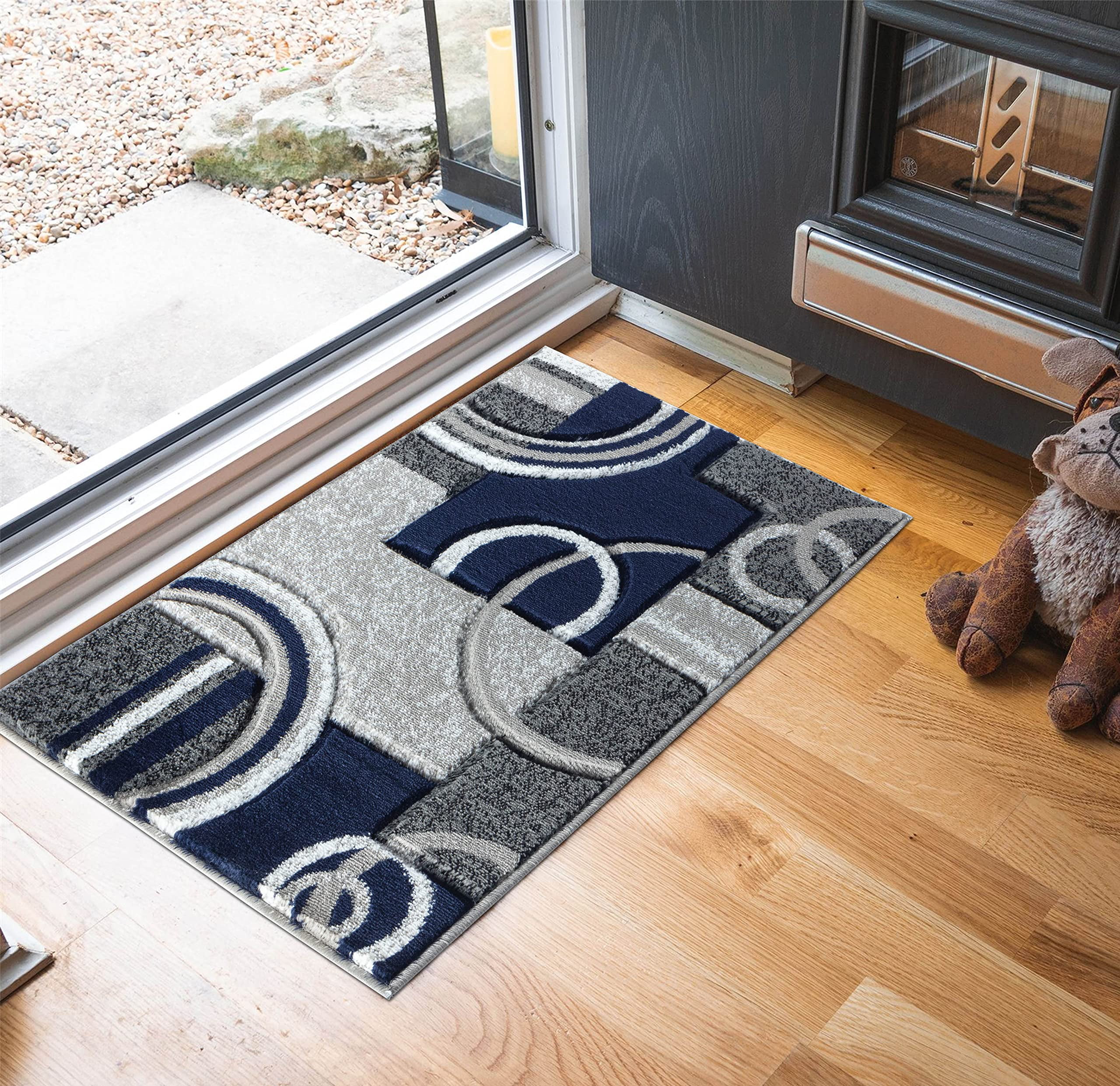 GLORY RUGS Area Rug 2x3 Door Mat Red Geometric Soft Floor Carpet with ...