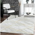 GLORY RUGS Area Rugs Marble 5x7 Cream Gold Carpet Modern Abstract Rug ...