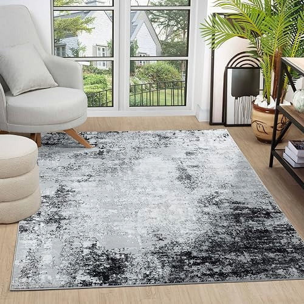 GLORY RUGS Modern Abstract Area Rug 8x10 Dark Vizon Gold Faded Large ...