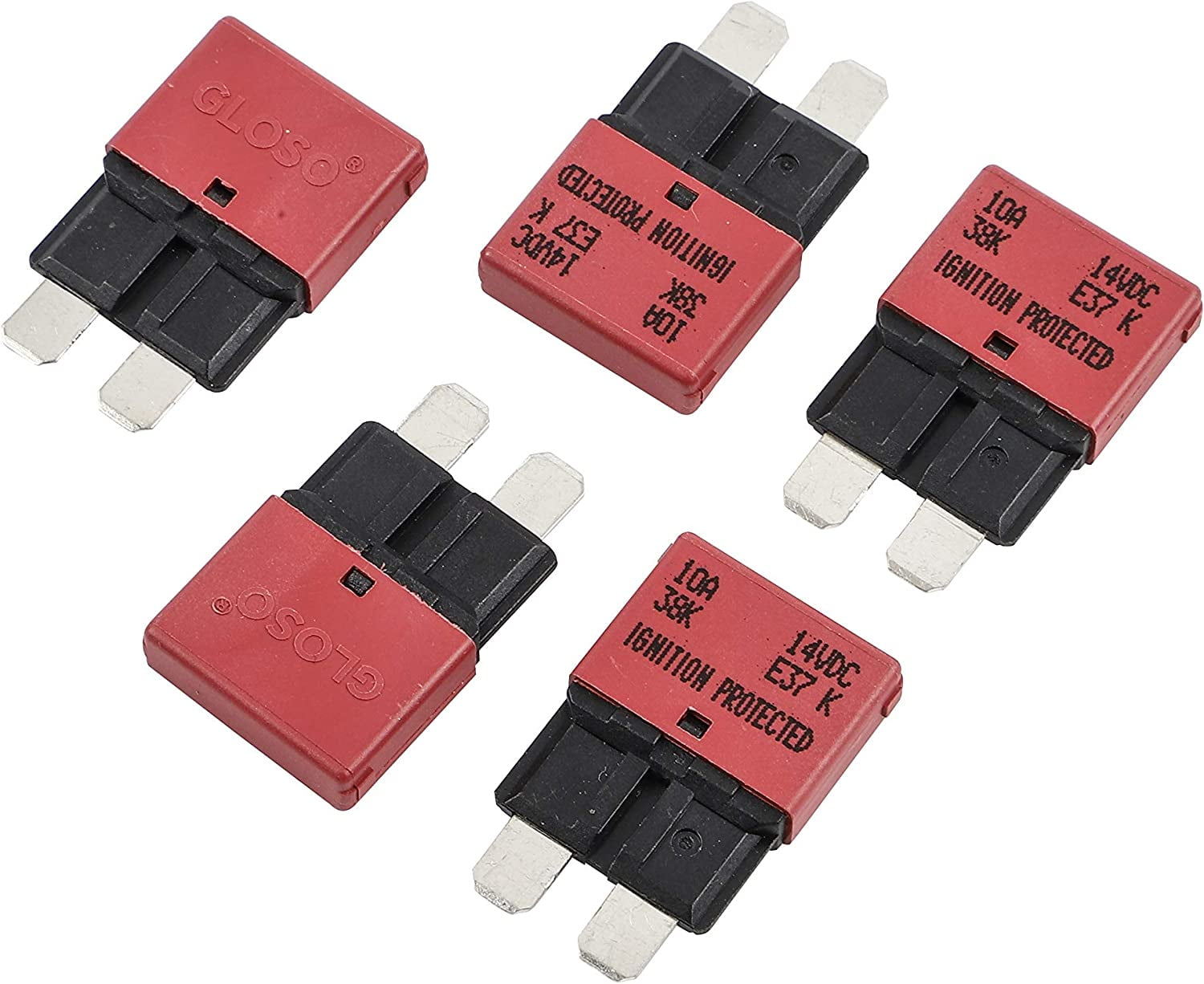 GLOSO E37 Auto (T1) Reset Low Profile ATC/ATO Circuit Breakers - (10A ...