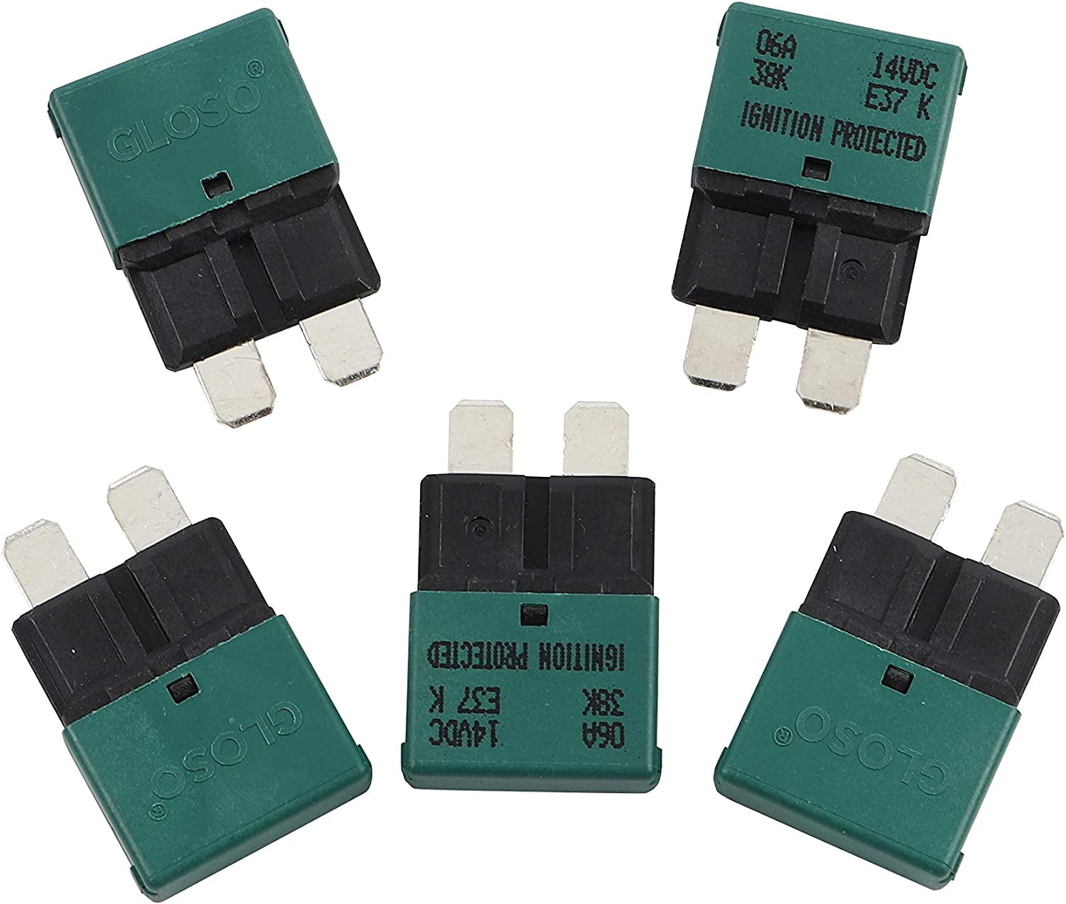 GLOSO E37 Auto (T1) Reset Low Profile ATC/ATO Circuit Breakers - (6A ...