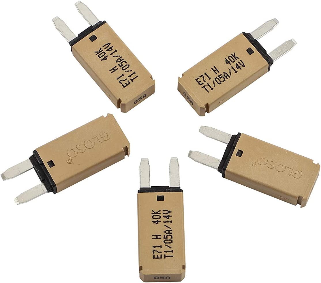 GLOSO E71 Mini ATM 5Amp Circuit Breakers Auto Reset (T1) - 5 Pack (5A ...