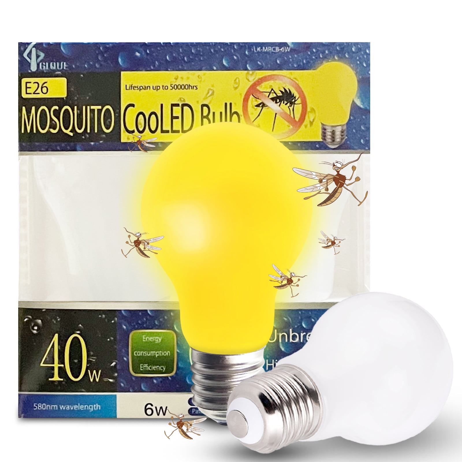 GLOUE Cool LED Bulb, Mosquito Repellent Lamp,Unbreakable,Convenient ...