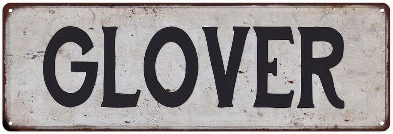 GLOVER Vintage Look Rustic Chic Metal Sign 8x24 108240036496 - Walmart.com
