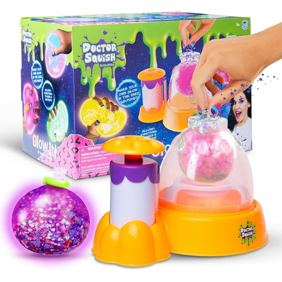 Doctor Squish Glow in the Dark Squishy Maker Kit, Create Sparkly Slime ...
