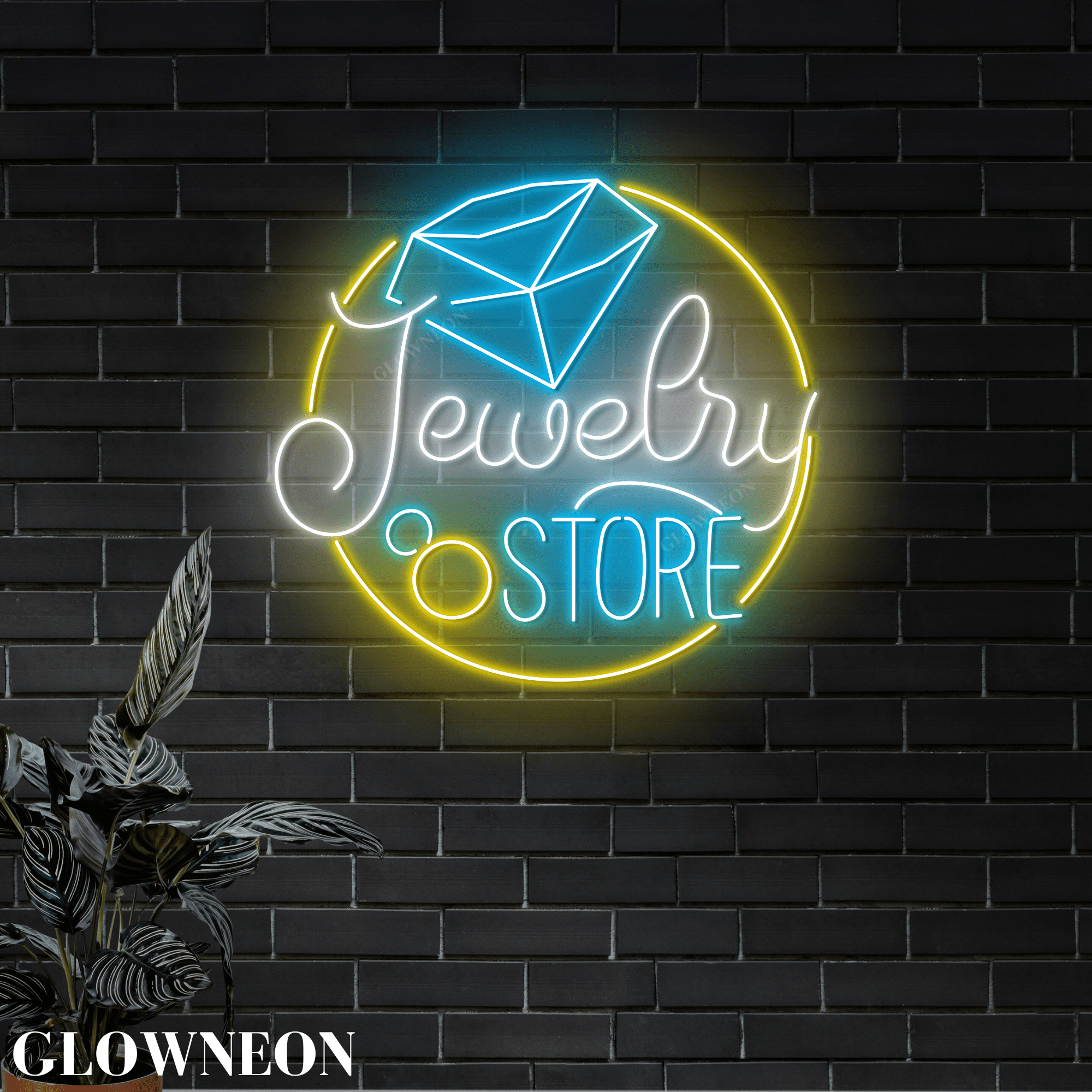 GLOWNEON Jewelry Store Neon LED Sign, Wall Light Art for Jewelry Shops ...