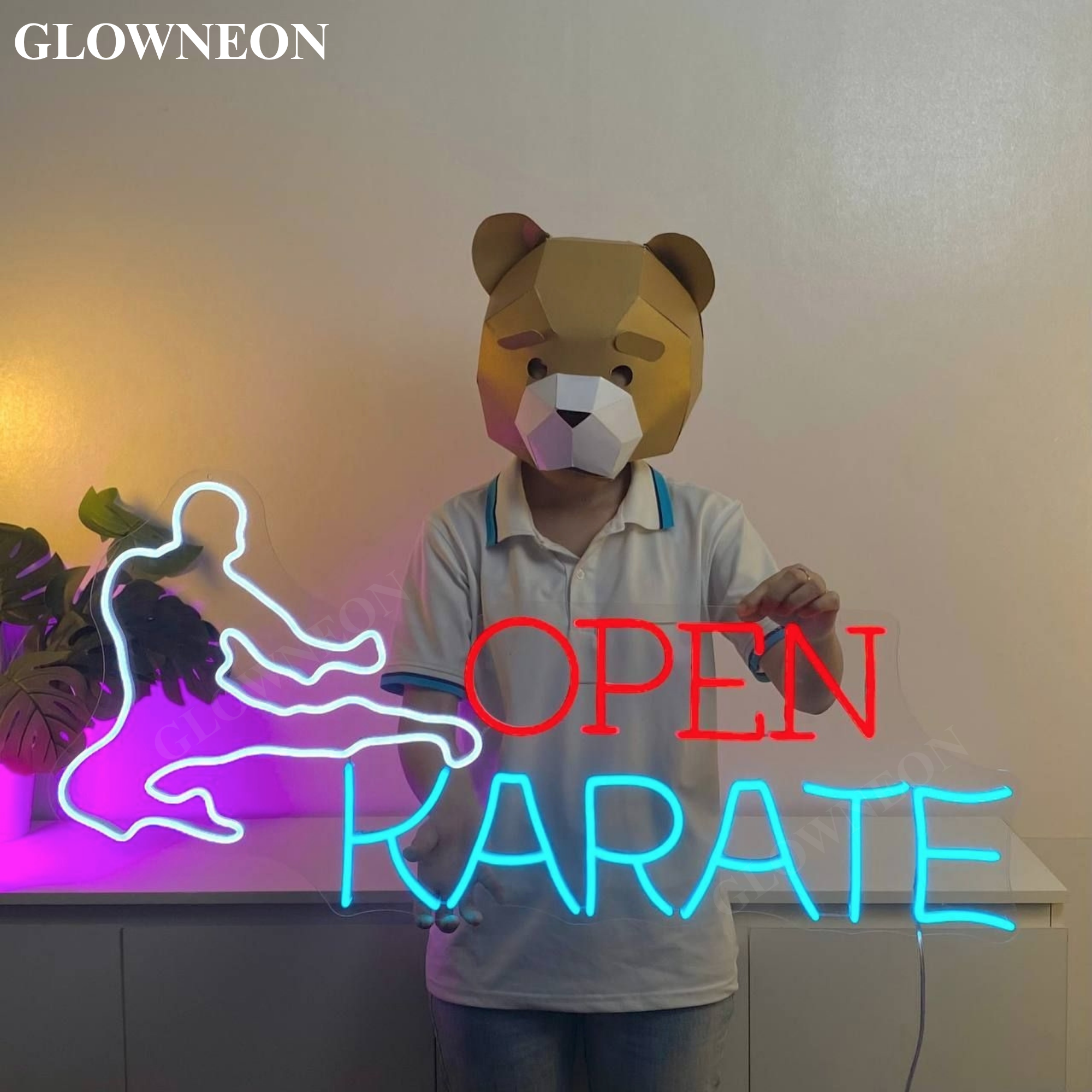GLOWNEON Open Karate Neon Sign, Karate Led Sign, Karate Club Wall Decor ...