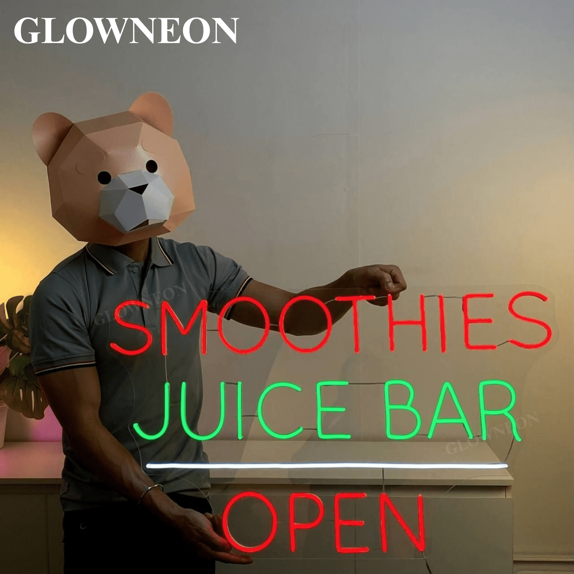 GLOWNEON Smoothies Juice Bar Open Neon Sign, Smoothie Bar LED Light ...